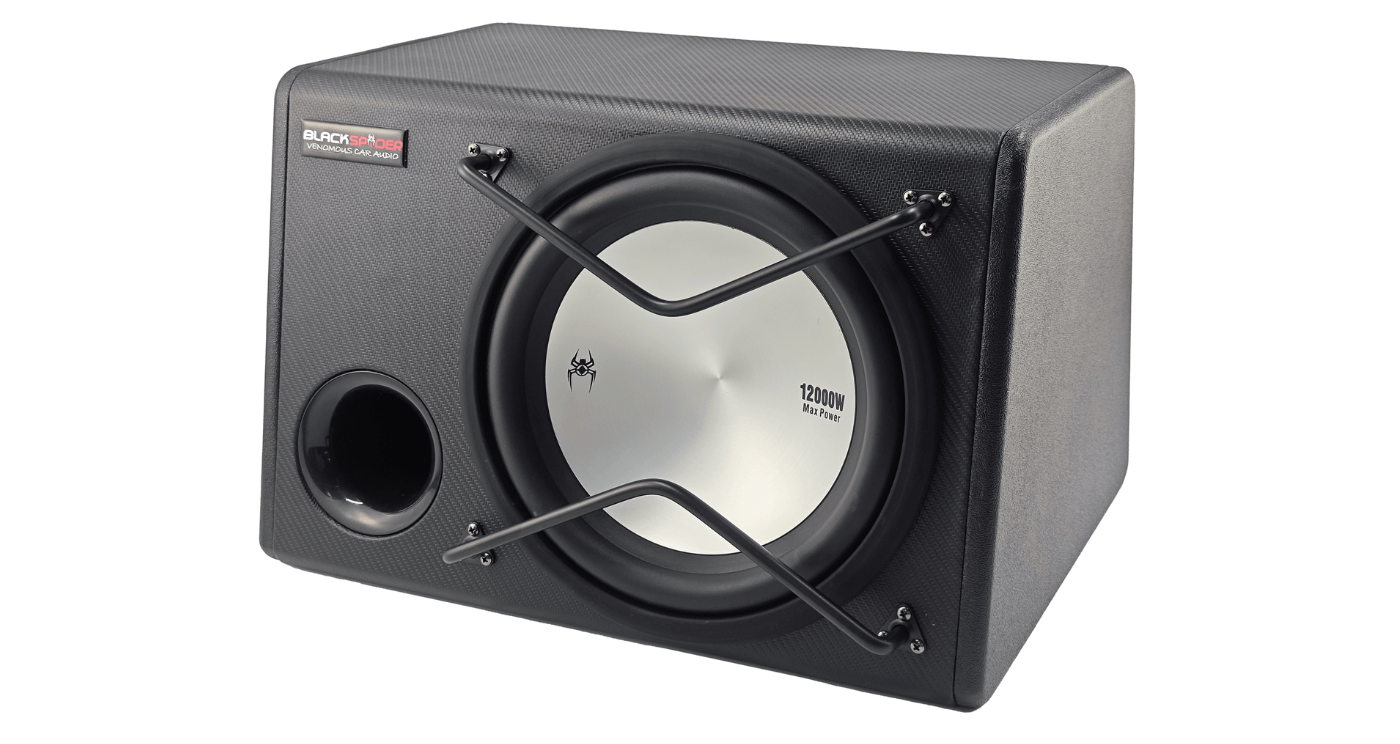 BlackSpider BSW-B12A BOXED 12" SUB+BOX+AMP 12000W 1200W RMS