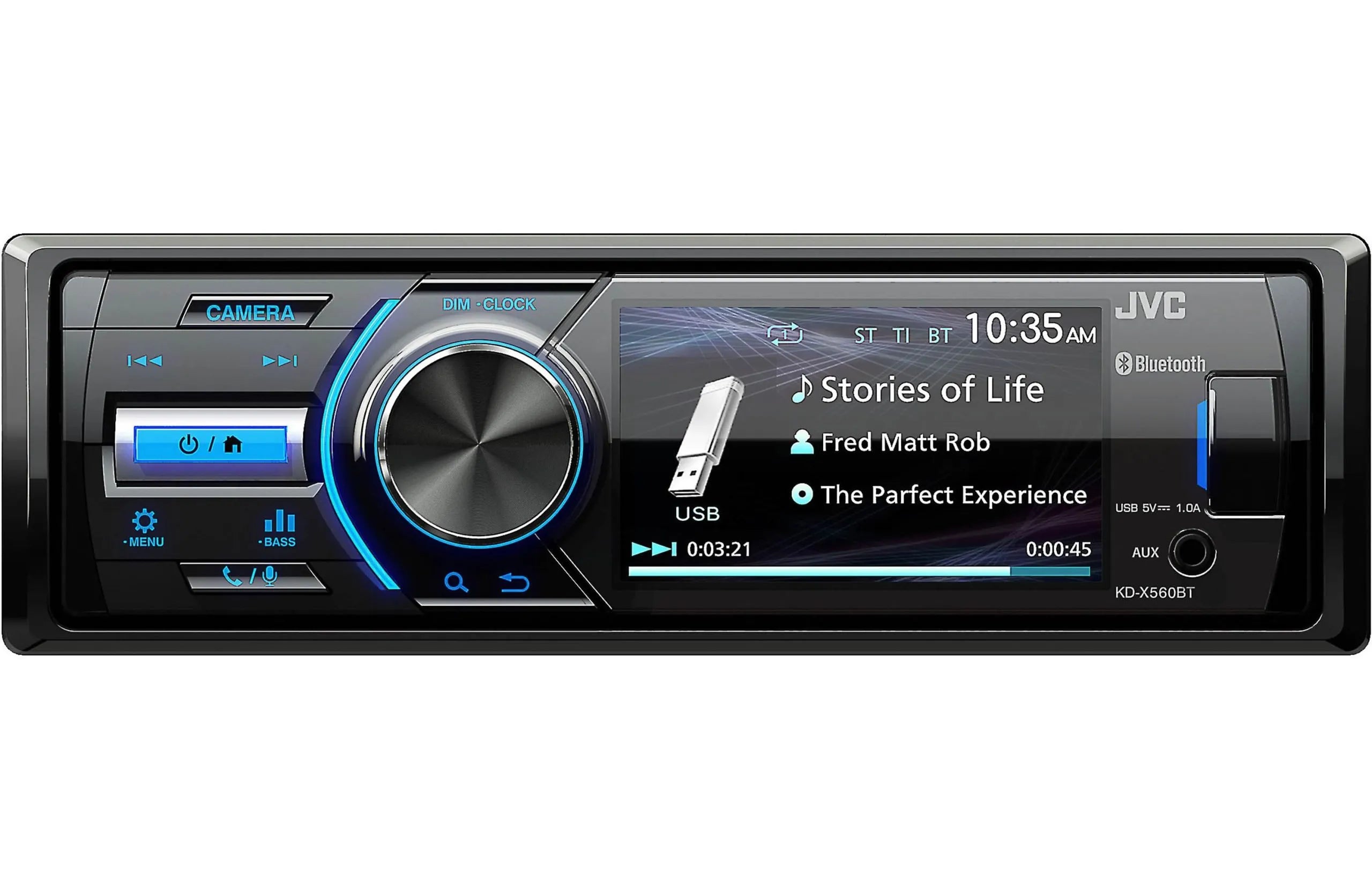 JVC KD-X560BT Bluetooth/USB/AUX Single Din Radio