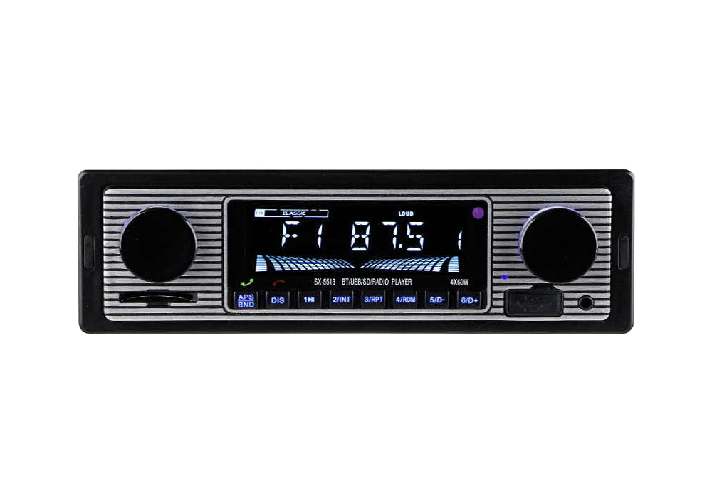 Navtech Retro Style Bluetooth/USB/AUX/SD FM Single Din Radio